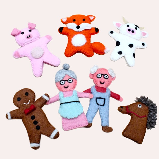 Gingerbread Man Story - Finger Puppet Set – Thinkers & Makers