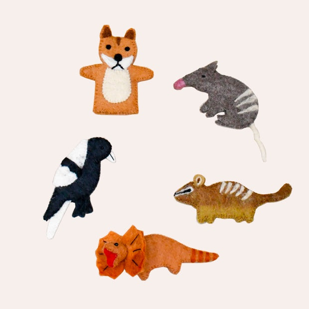 Australian Animals G - Finger Puppet Set – Thinkers & Makers