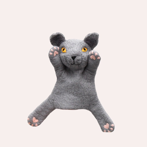 Hand Puppet - British Shorthair Grey Cat – Thinkers & Makers