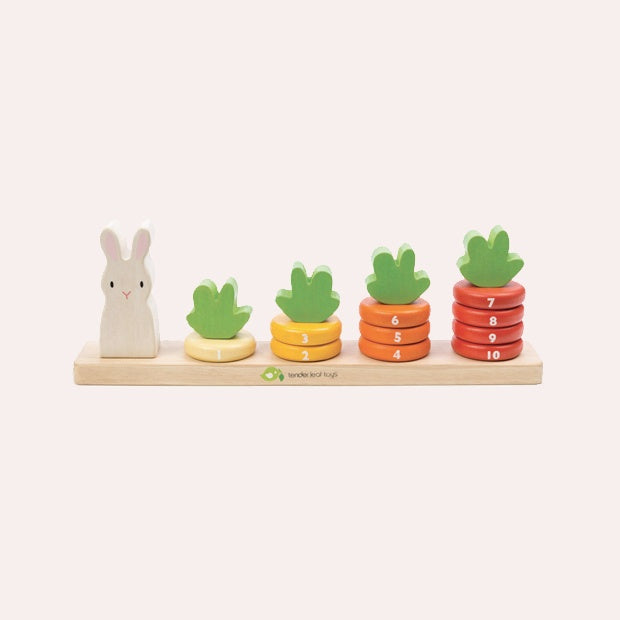 Counting Carrots - Wooden Stacking Toy – Thinkers & Makers